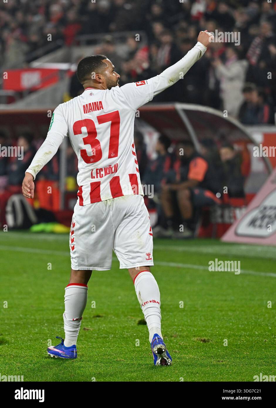 1:0 Goal, cheers, goal scorer Linton Maina (Cologne) Cologne, January ...