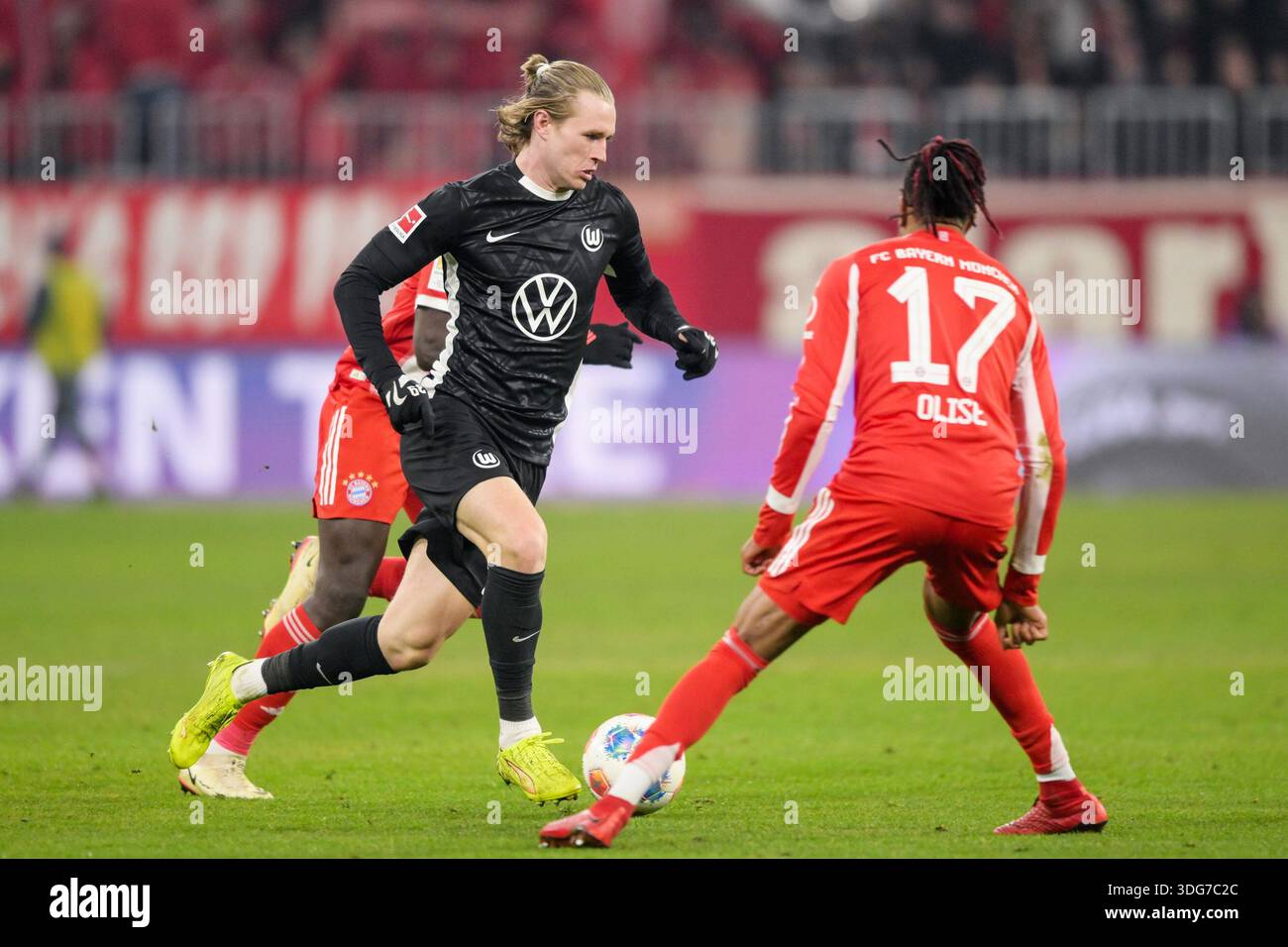from left: Patrick Wimmer, Michael Olise (Bayern) Munich, January 11 ...