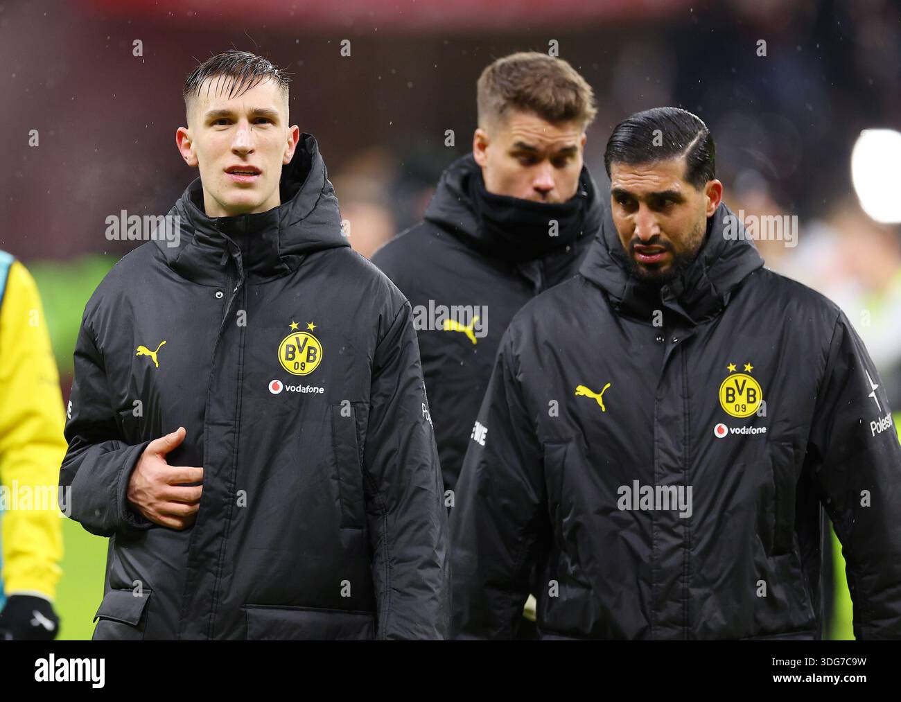 from left: Nico Schlotterbeck, Emre Can (Dortmund) after the game ends ...