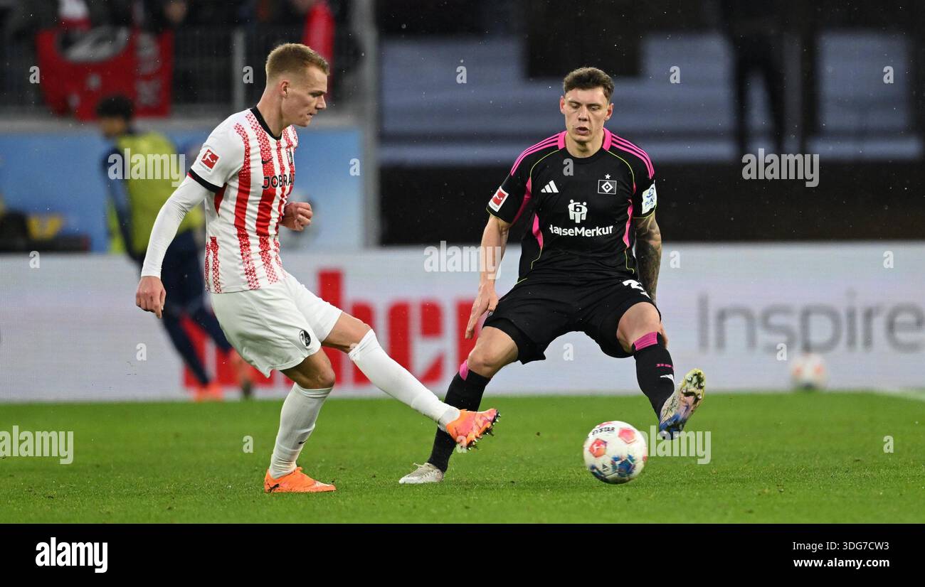 from left: Philipp Lienhart, Nicolai Remberg (HSV Hamburg) Freiburg ...