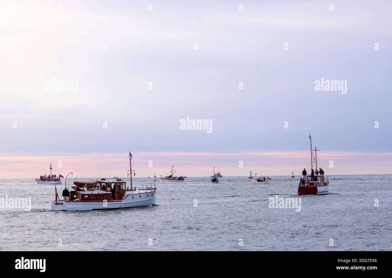 Members of the Association of Dunkirk Little Ships (ADLS), part of the ...