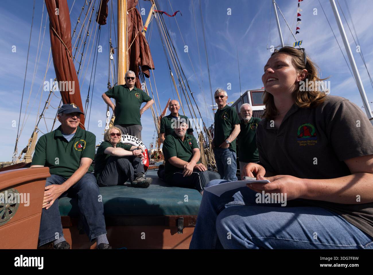 Some of the crew of the Thames Barge Pudge, a member of the Association ...