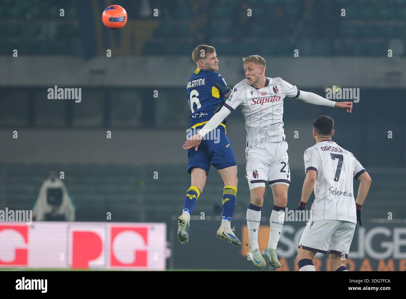 Verona, Italy. 15th Jan, 2026. Nicolas Valentini of Hellas Verona FC ...