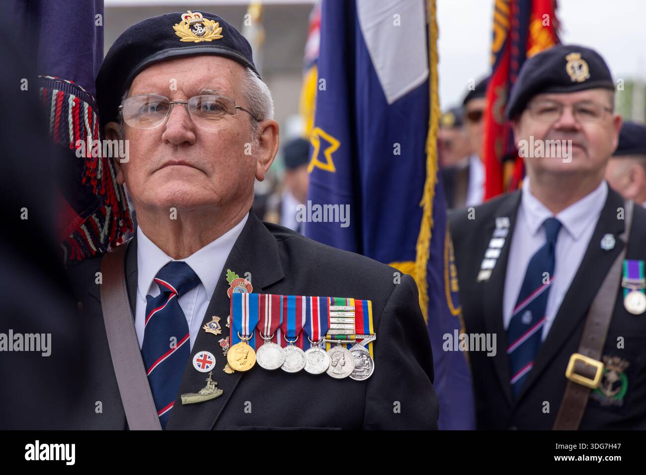 Military personel assemble on Military Road, Ramsgate for the Town ...