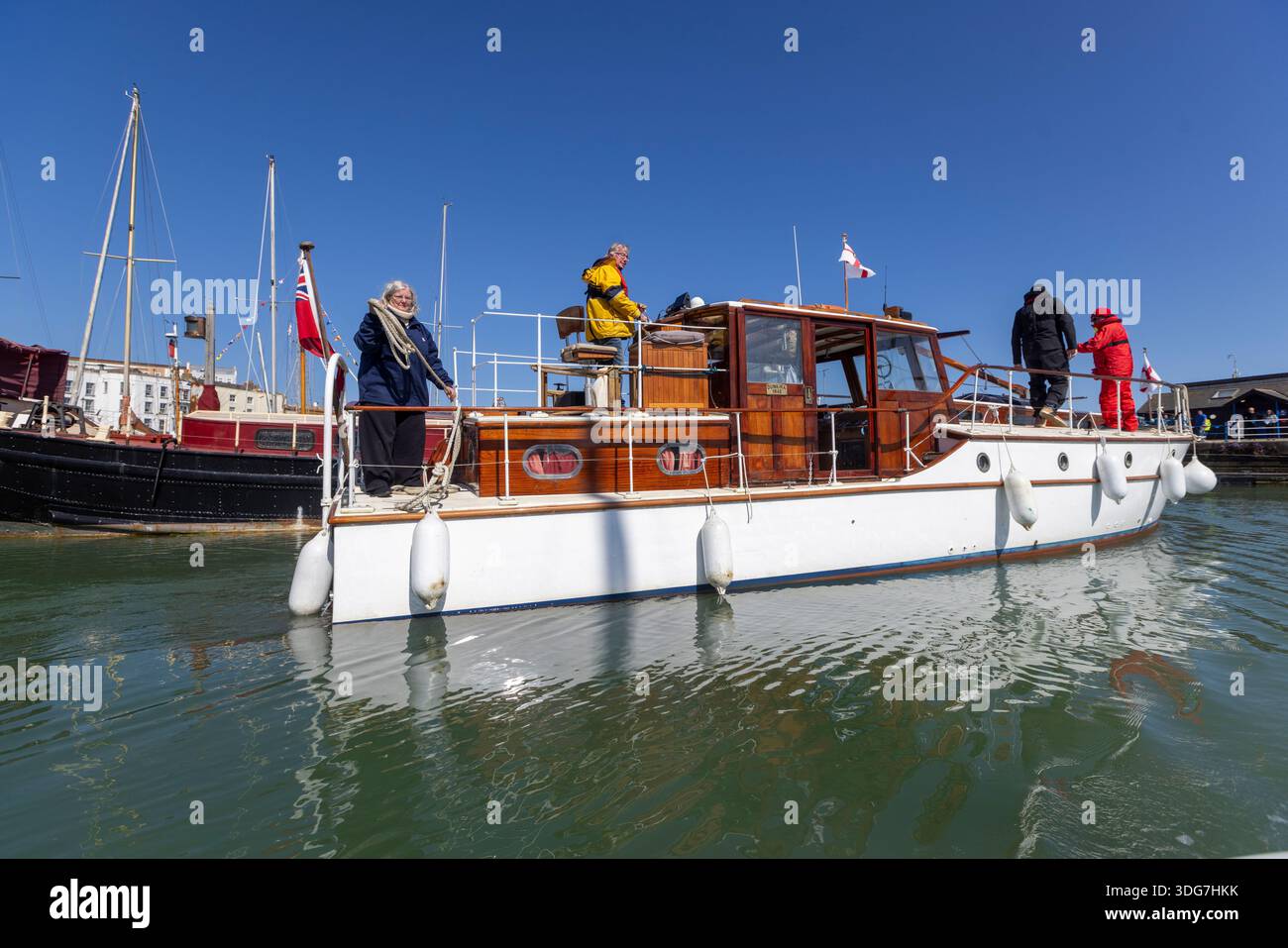 Iorana arrives in Ramsgate Inner Harbour. She is here to take part in ...