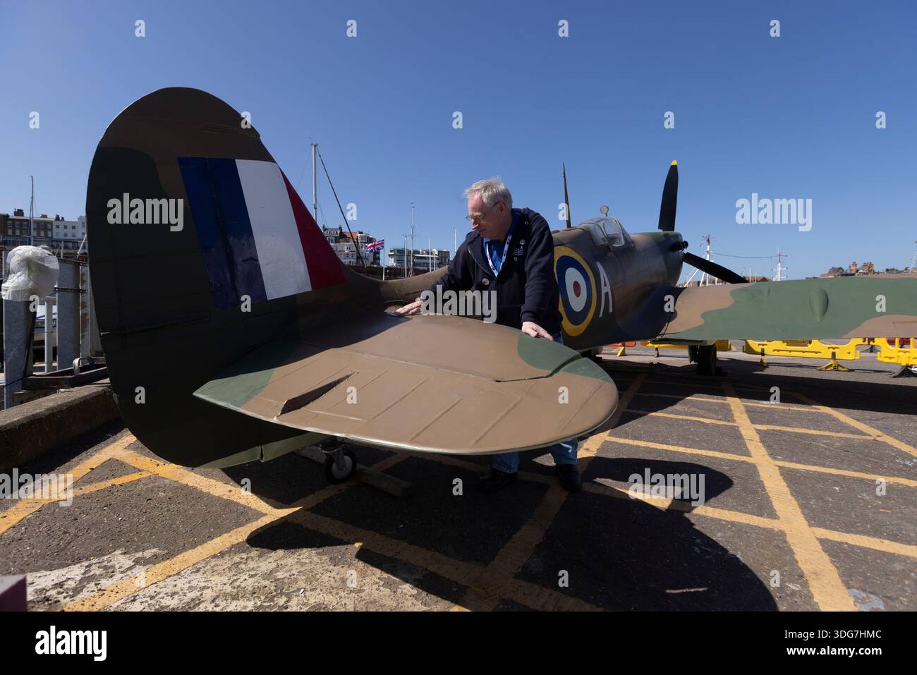Dave Walton (Chair of Steam Tug Cervia Preservation Society) admiring ...