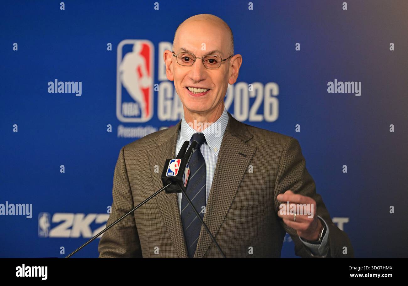 NBA Commissioner Adam Silver Berlin, January 15, 2026, Basketball, NBA ...