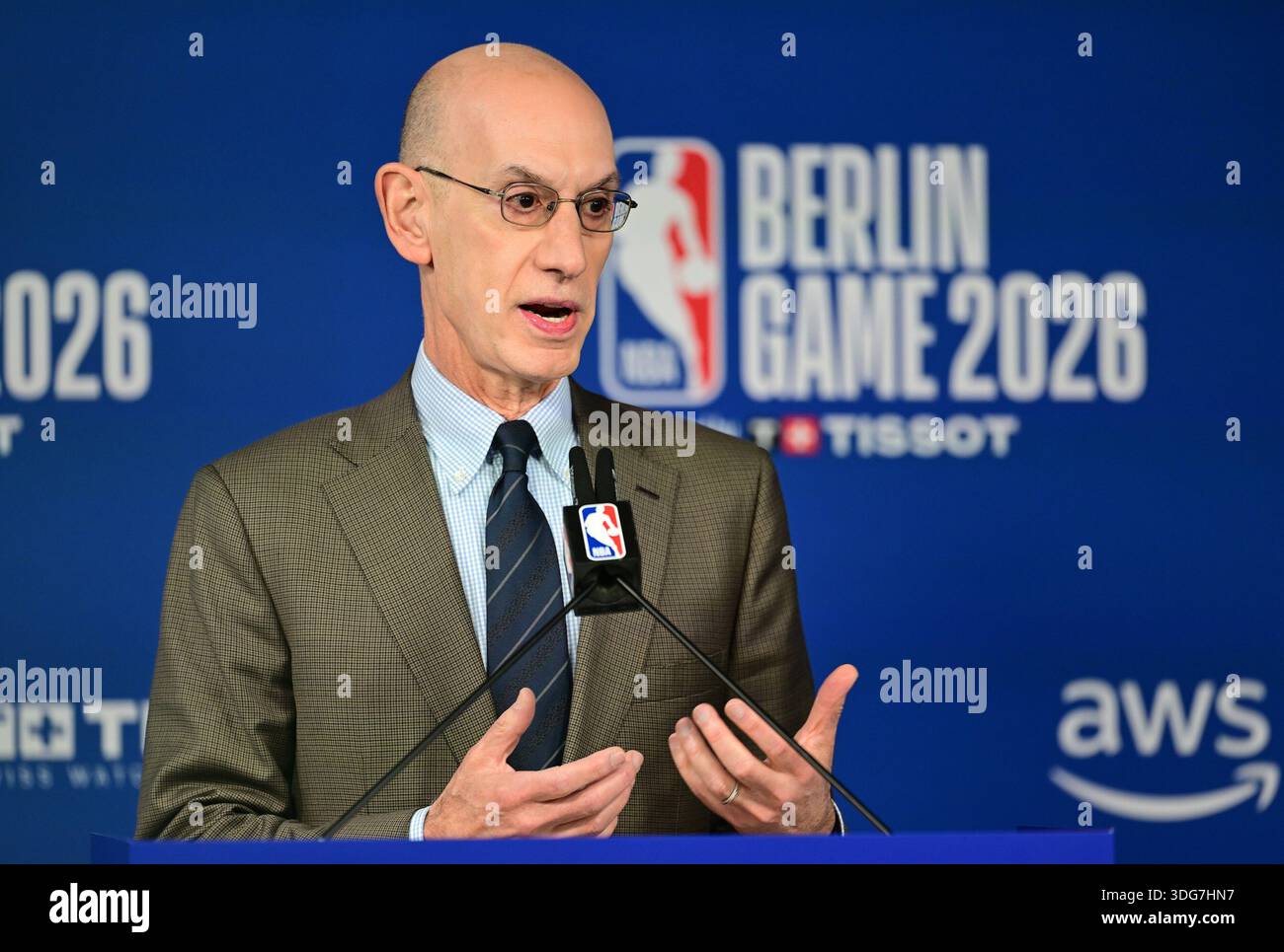 NBA Commissioner Adam Silver Berlin, January 15, 2026, Basketball, NBA ...