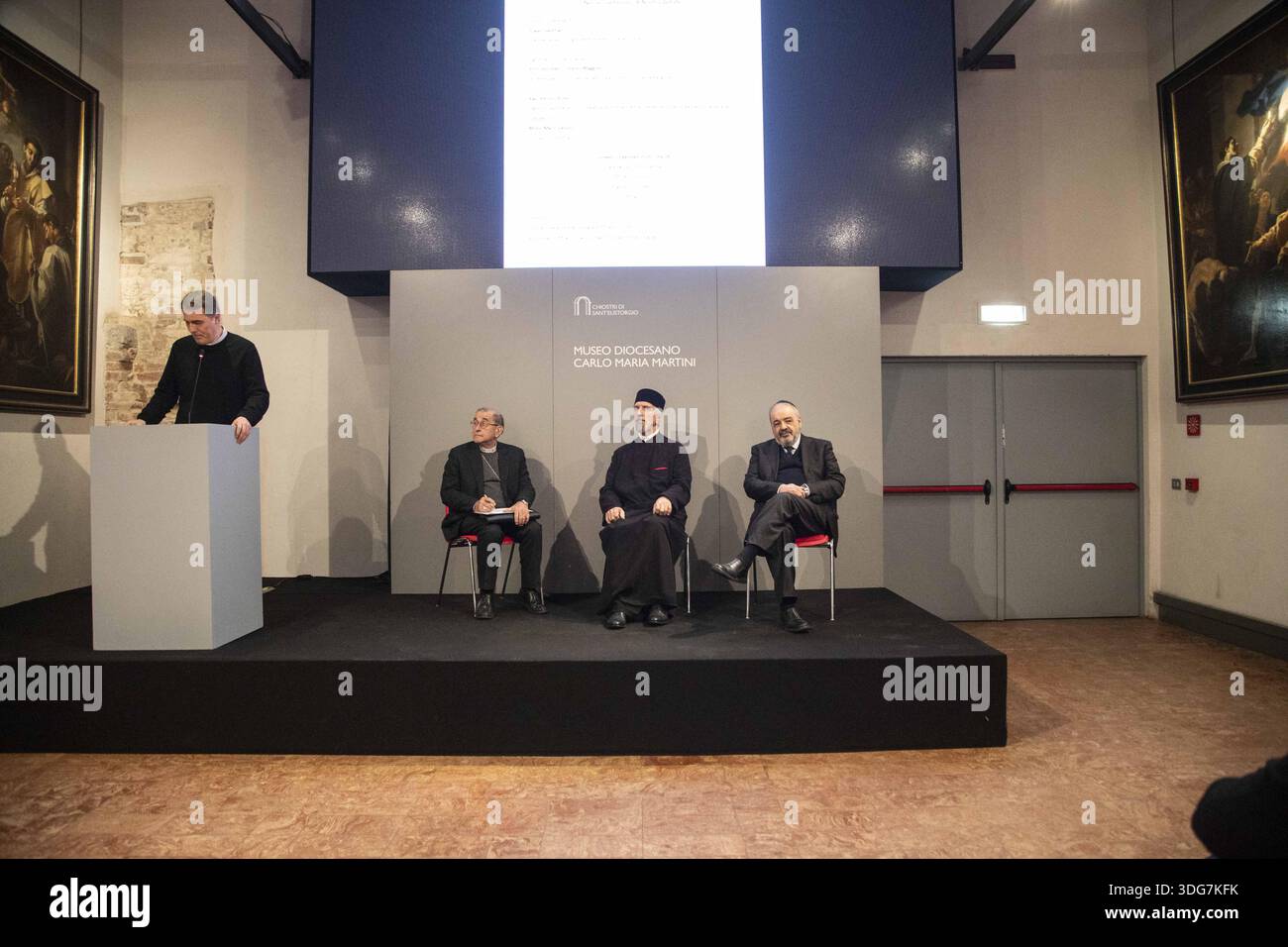 Milan, Diocesan Museum, Meeting between the Archbishop of Milan, Mario ...