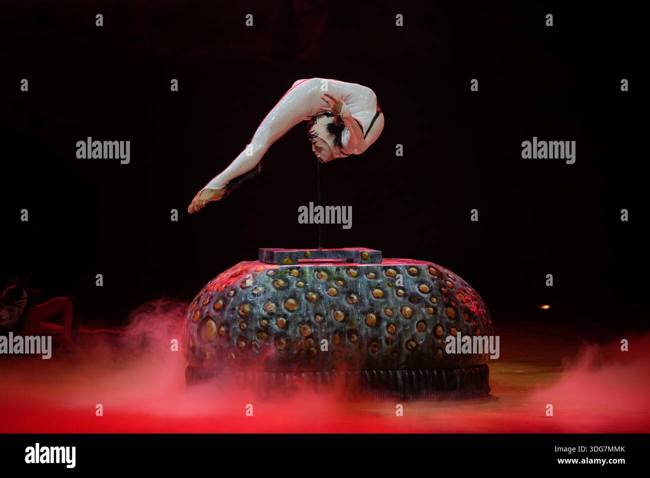 FILE - Acrobats from Cirque du Soleil rehearse for a show called "Ovo ...