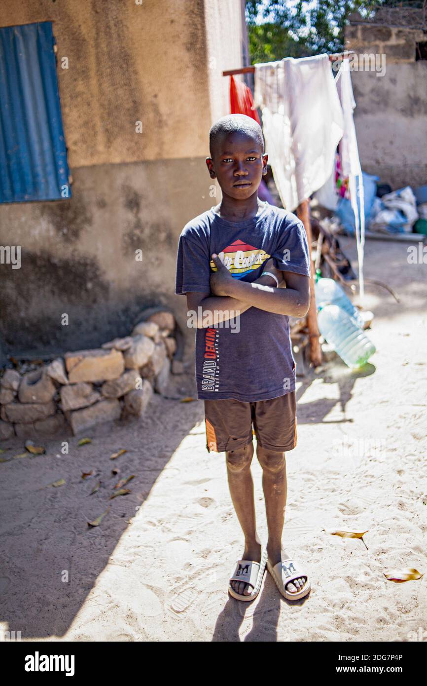 An African boy poses for the camera during the Christmas holidays ...