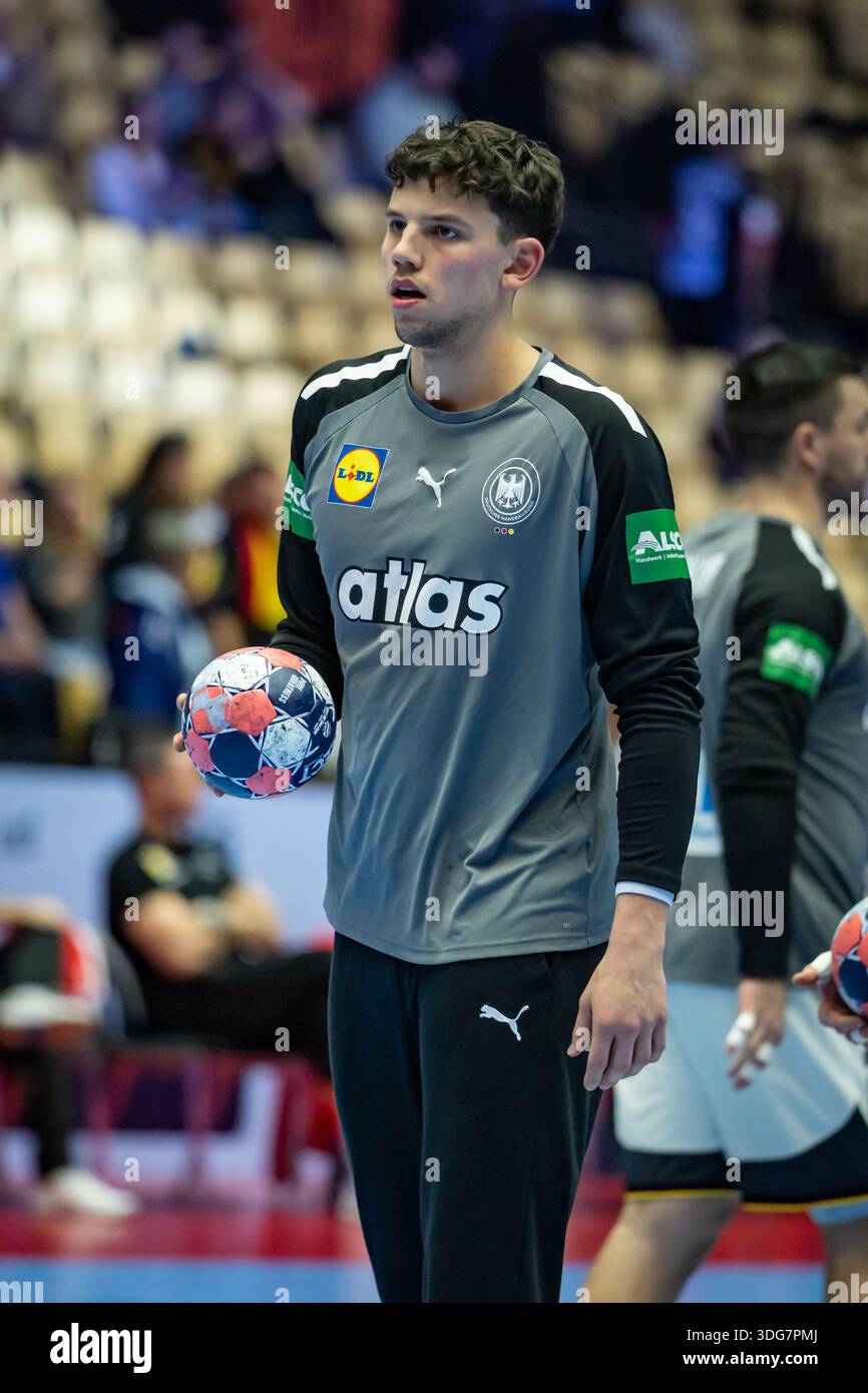HERNING, DENMARK - JANUARY 15: Marko Grgic (Germany, 71) during warm up ...