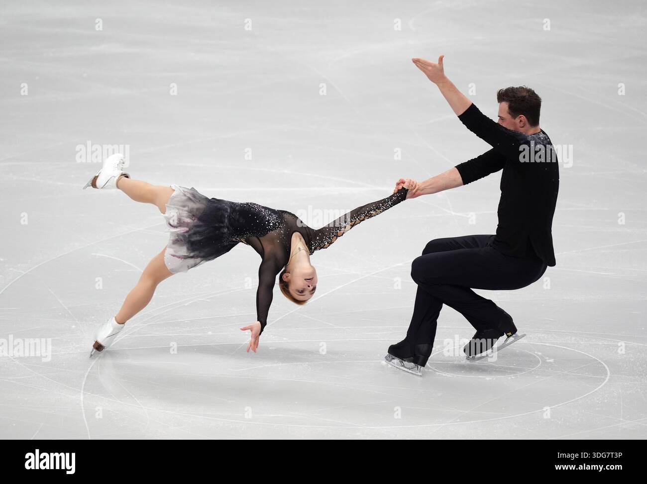 Netherlands' Daria Danilova and Michel Tsiba during the Pairs Free ...