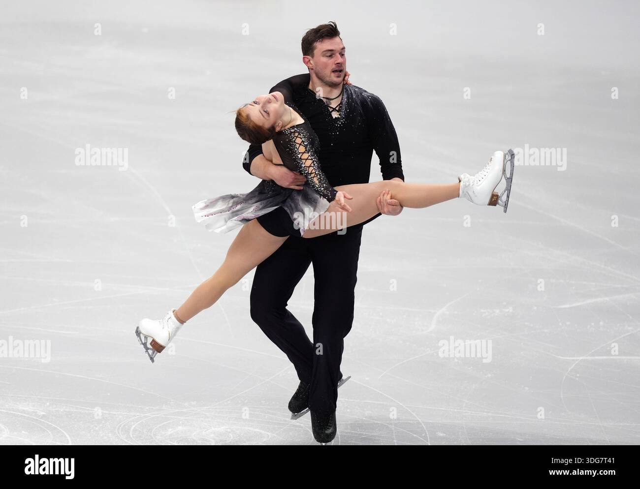 Netherlands' Daria Danilova and Michel Tsiba during the Pairs Free ...