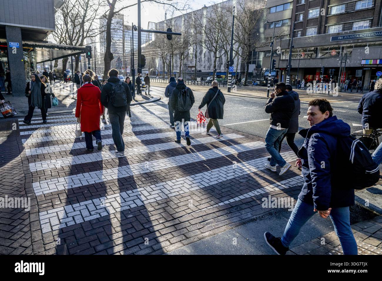 ROTTERDAM - Pedestrians on a zebra crossing ROBIN UTRECHT /ANP ...