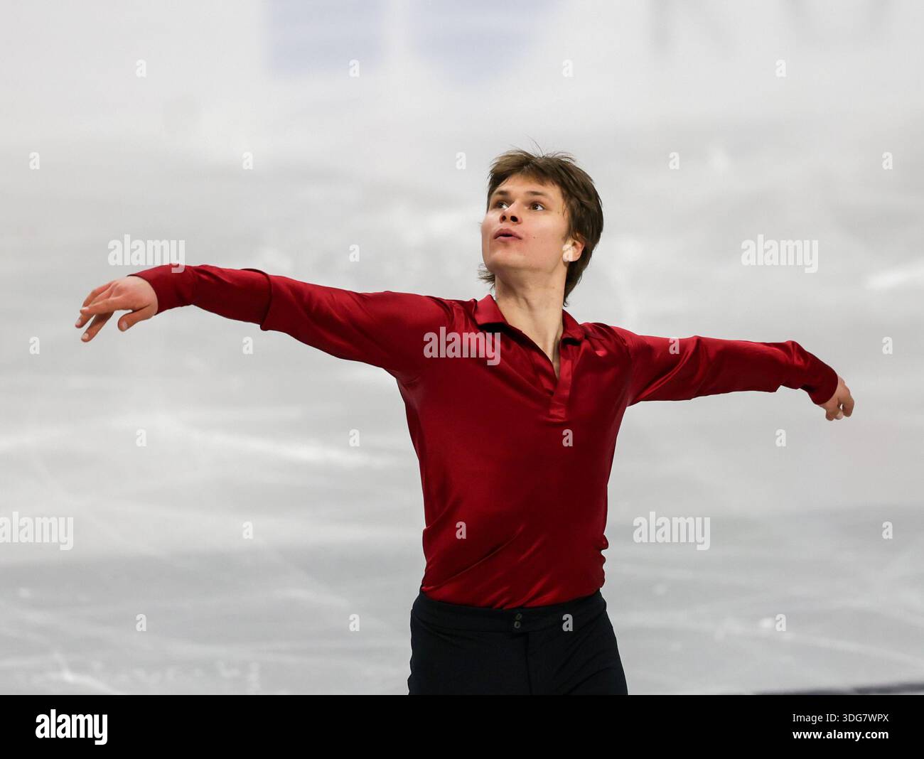 Day Two. 15th Jan, 2026. Genrikh Gartung of Germany competes in the ISU ...