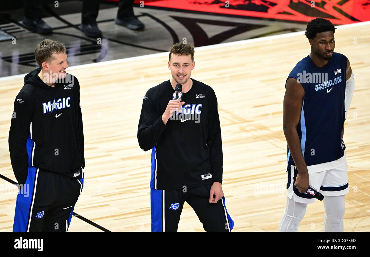 from left: Moritz Wagner, Franz Wagner (Magic), Jaren Jackson Jr ...