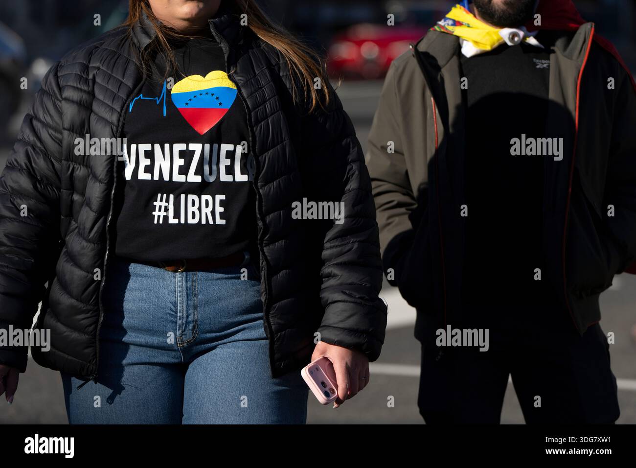 A supporter of Venezuelan opposition leader Marina Corina Machado wears ...