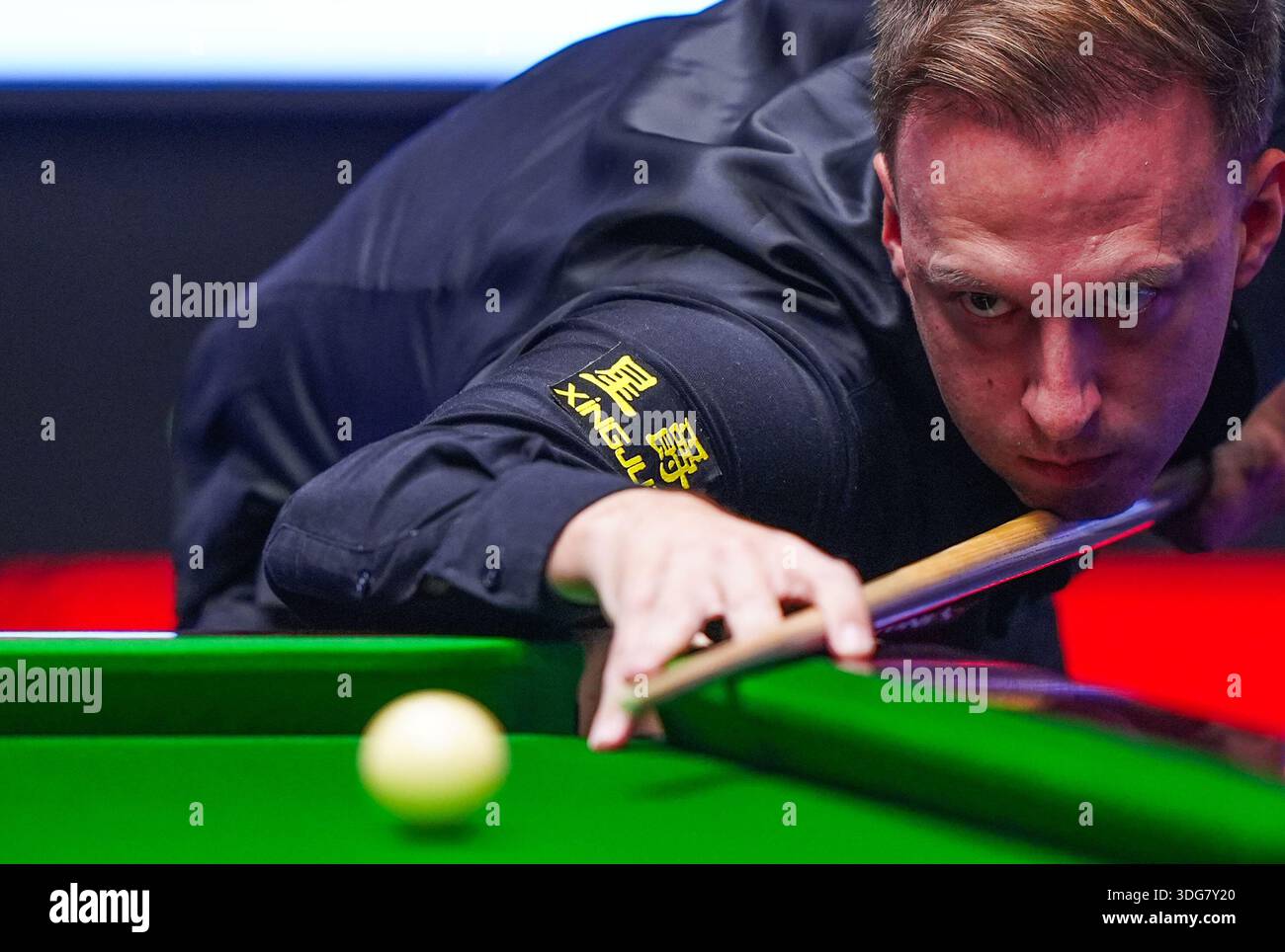 Judd Trump during his match against Mark Allen on day five of the 2026 ...