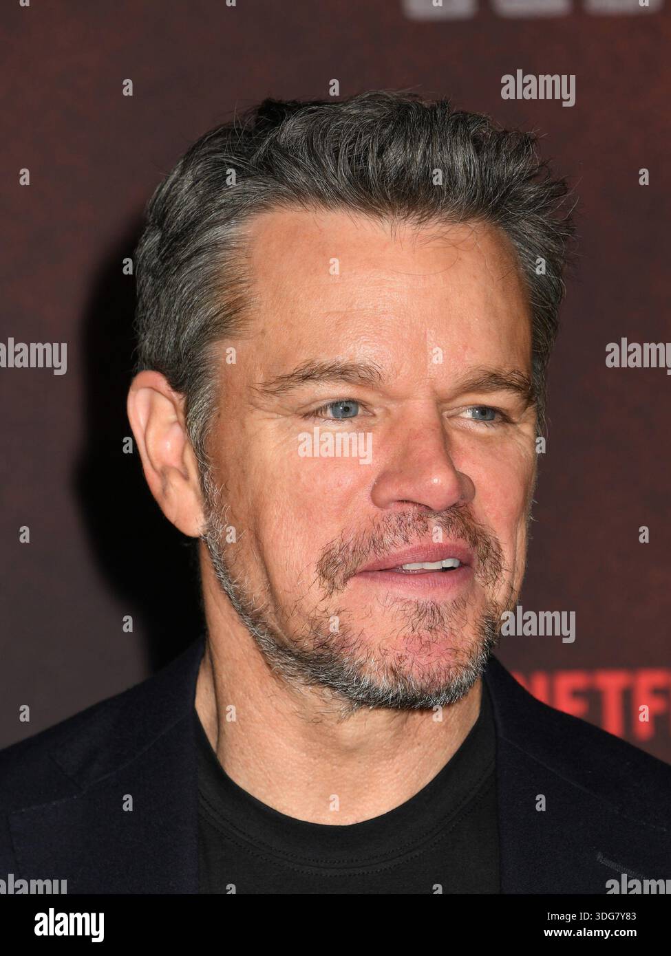 Matt Damon at arrivals for THE RIP Premiere, Alice Tully Hall, New York ...