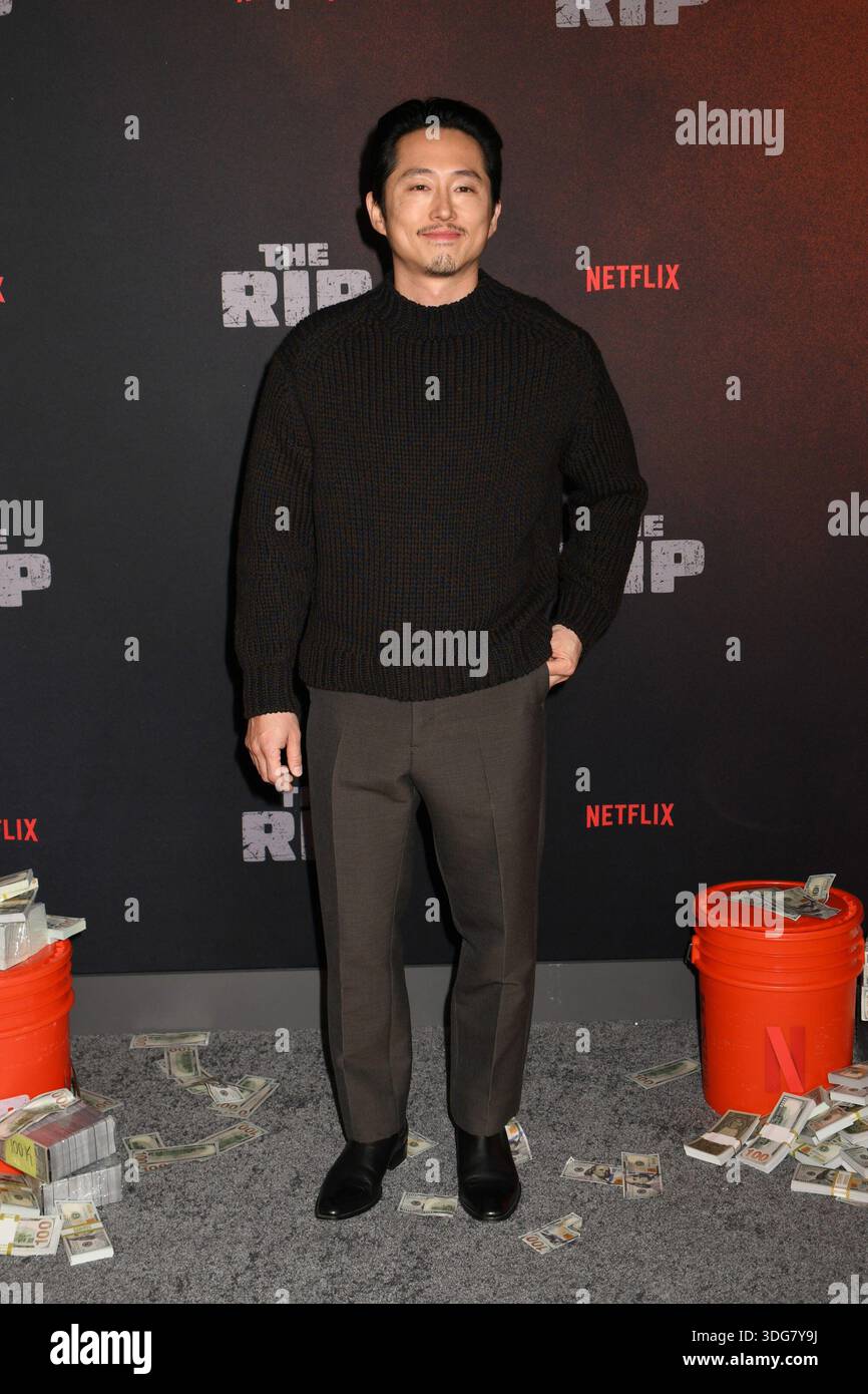 Steven Yeun at arrivals for THE RIP Premiere, Alice Tully Hall, New ...