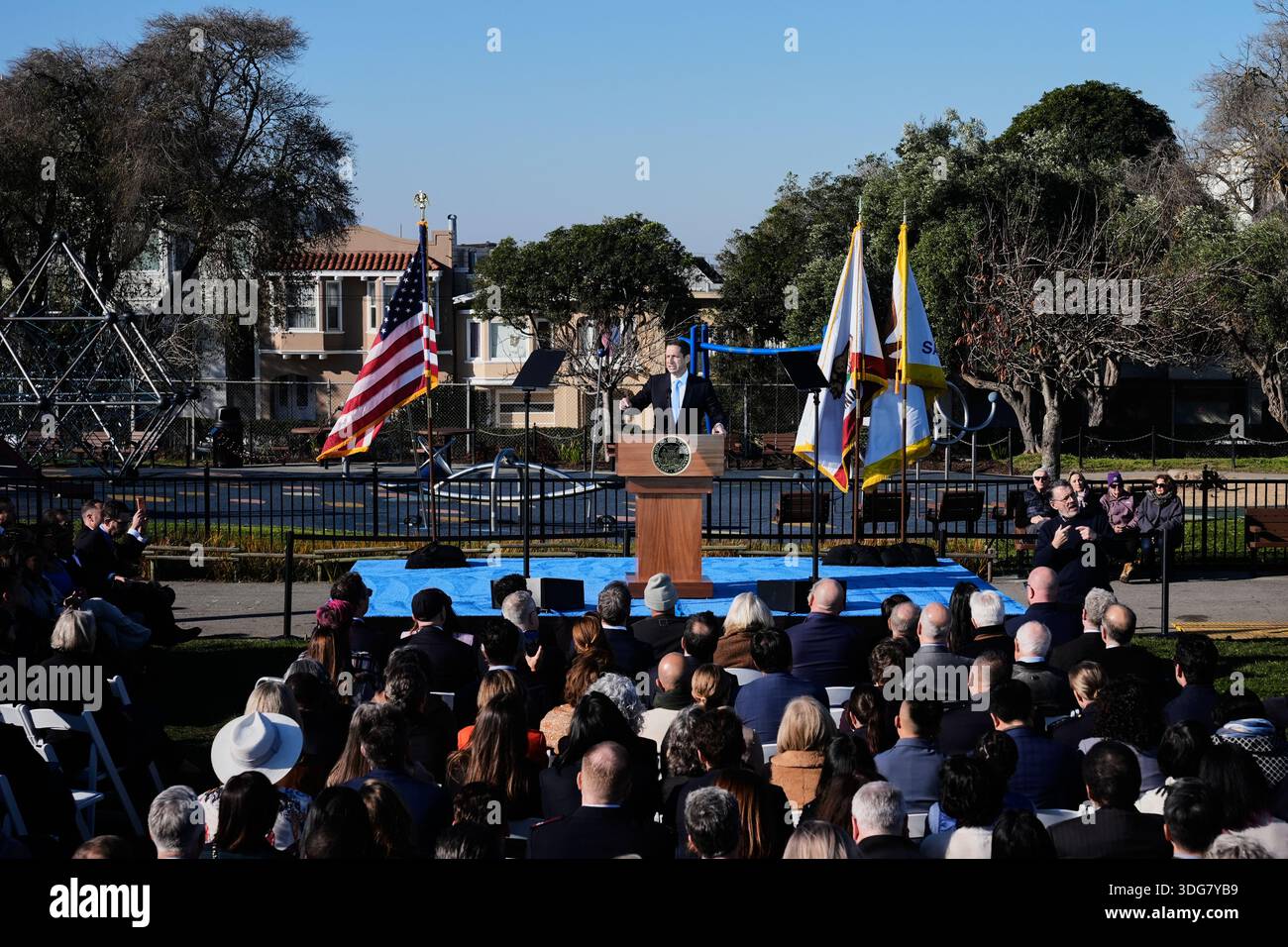 San Francisco Mayor Daniel Lurie delivers his State of the City Address ...