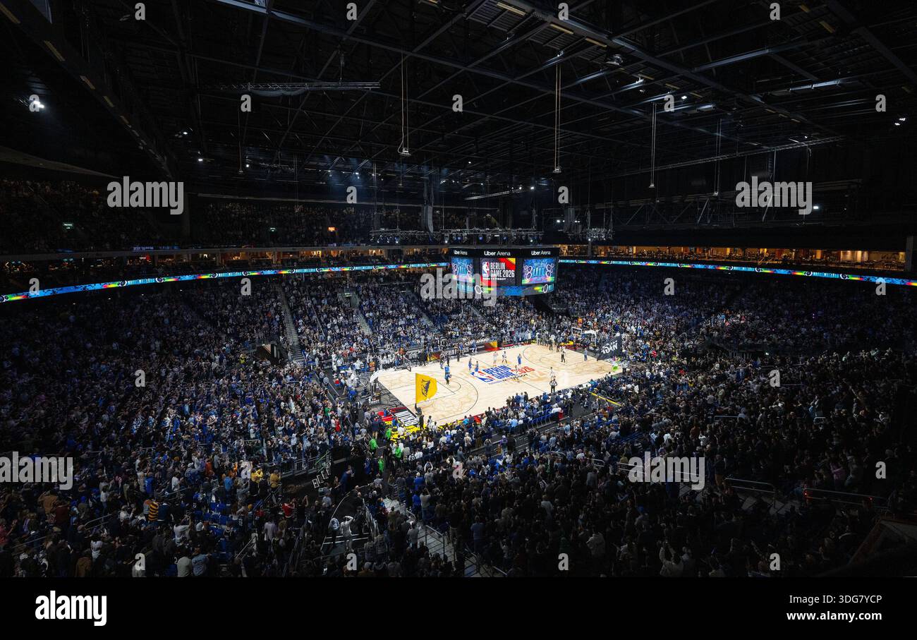Overview Uber Arena Berlin, January 15, 2026, Basketball, NBA Berlin ...