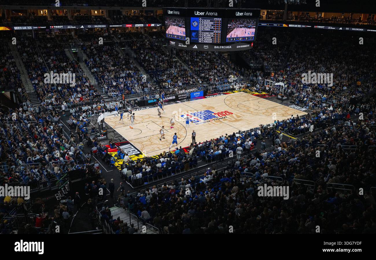 Overview Uber Arena Berlin, January 15, 2026, Basketball, NBA Berlin Game 2026, Orlando Magic ...