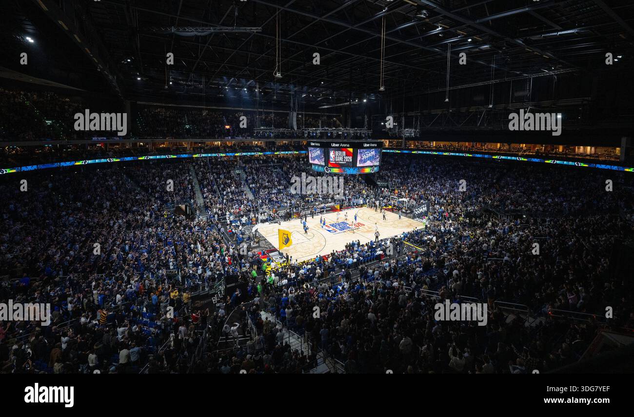 Overview Uber Arena Berlin, January 15, 2026, Basketball, NBA Berlin Game 2026, Orlando Magic ...