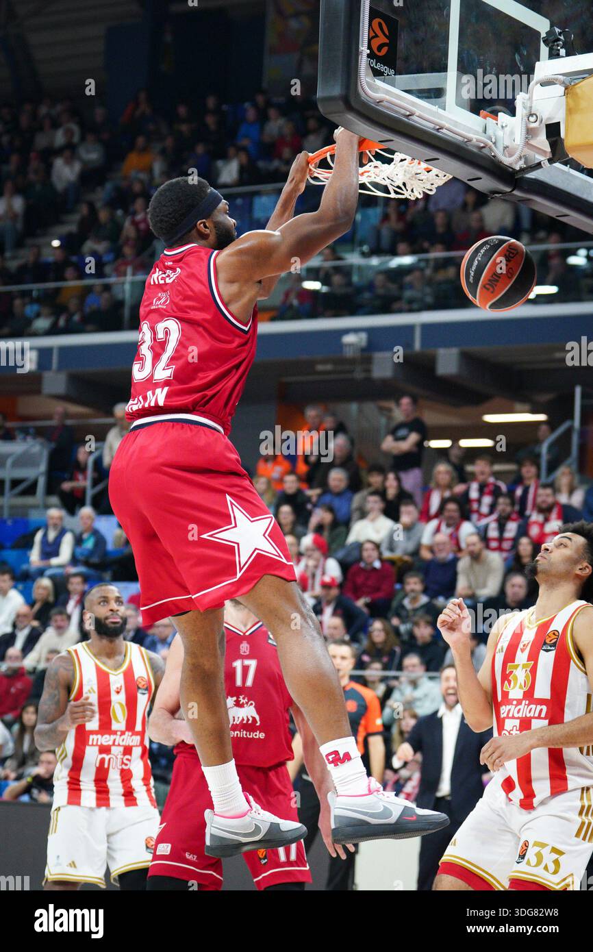 EA7 Emporio Armani Milano vs. Red Star Belgrade Meridianbet, pictured ...