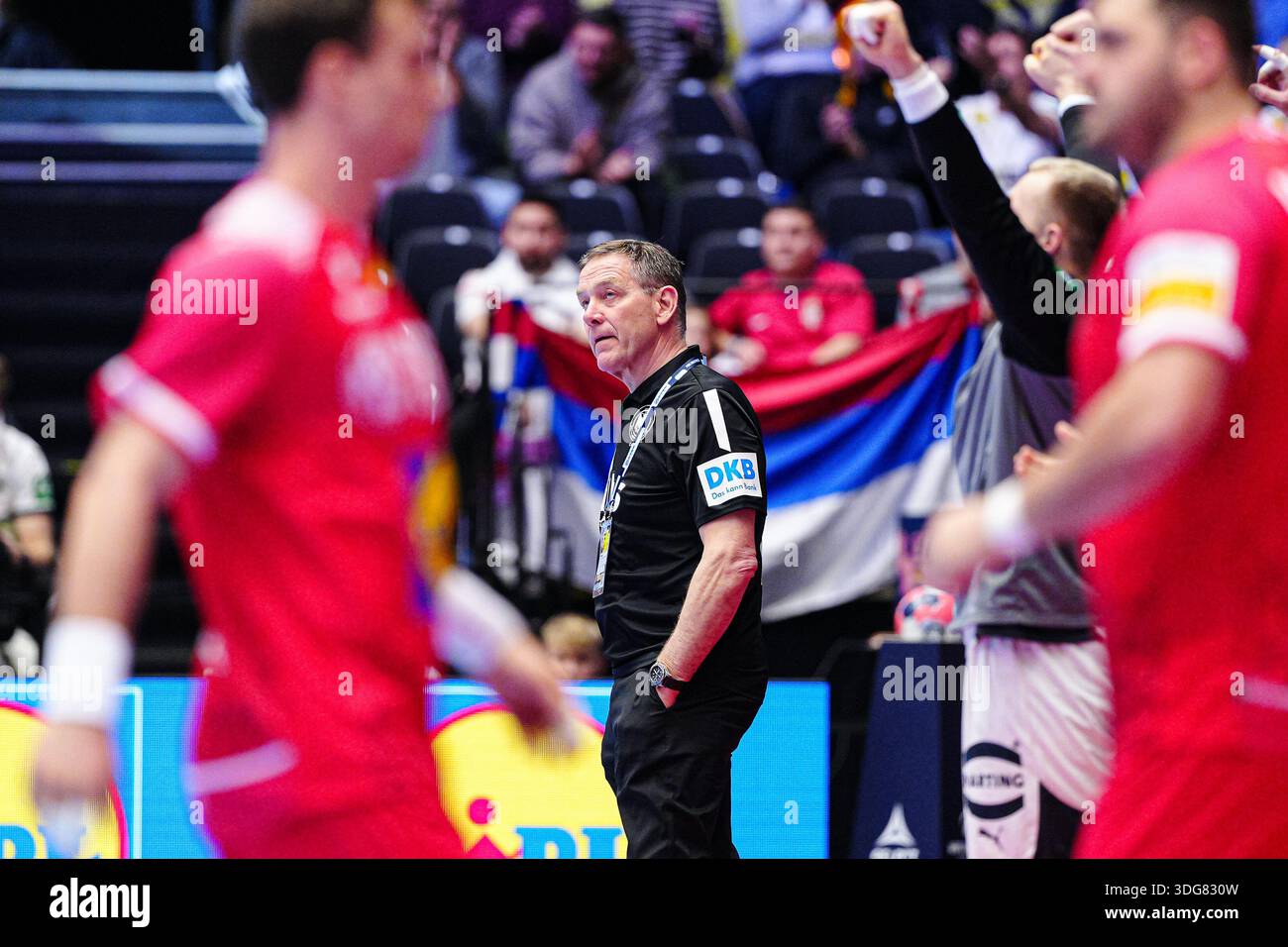 Alfred Gislason (Deutschland, Trainer DEN, Deutschland vs. Oesterreich ...