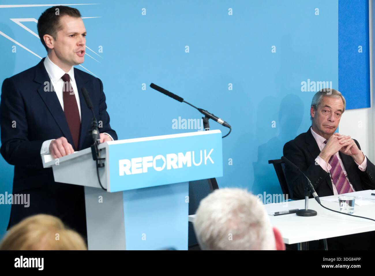 London, UK. 15th Jan 2026. Reform Party UK press conference, Robert ...