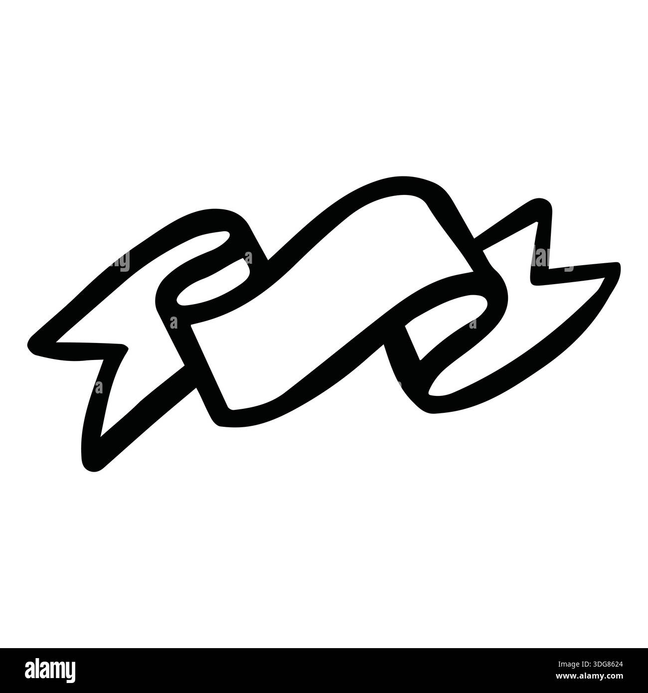 Thick white ribbon Stock Vector Images - Alamy