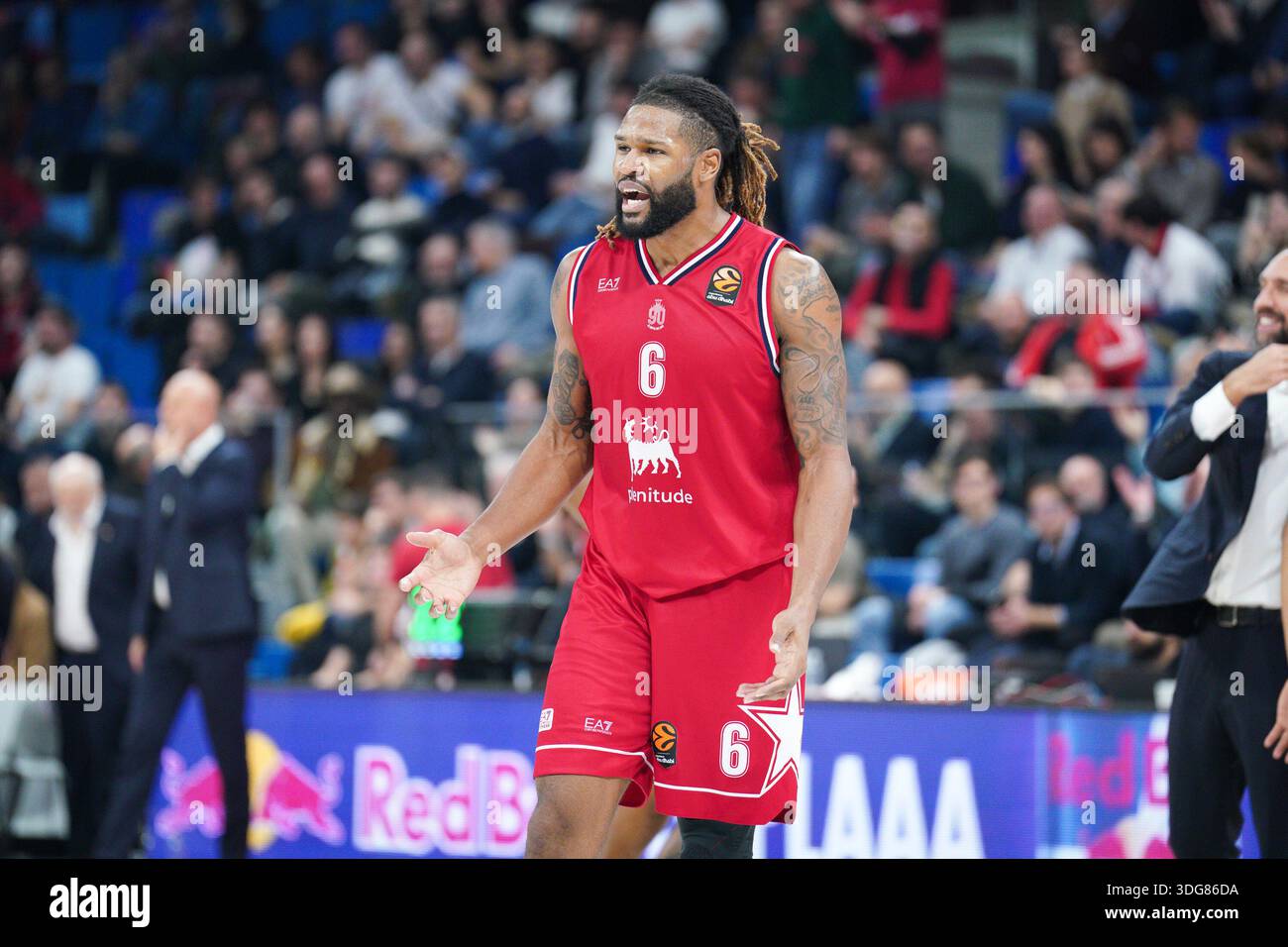 EA7 Emporio Armani Milano vs. Red Star Belgrade Meridianbet, pictured ...