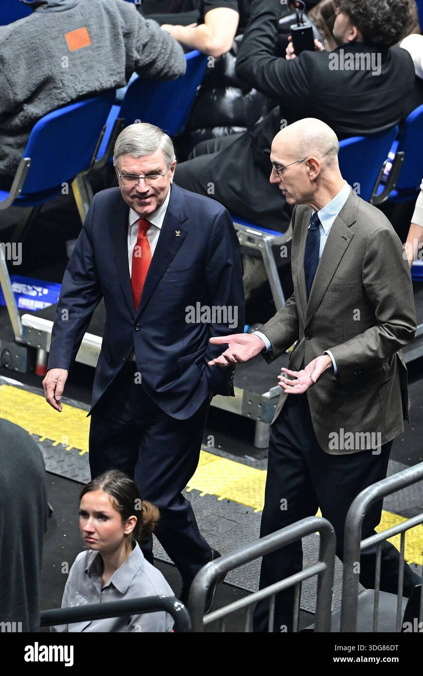 from left: Dr. Thomas Bach (Germany, former IOC President), NBA ...