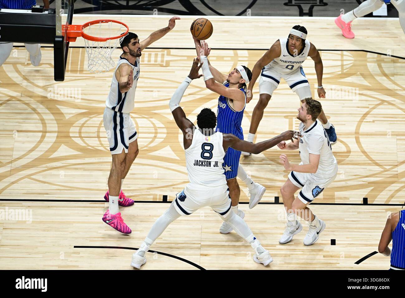 From left: Santi Aldama, Jaren Jackson Jr., Anthony Black (Magic ...