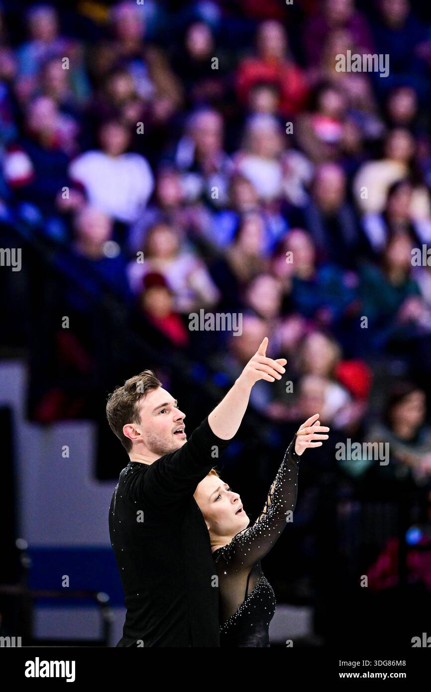 Daria DANILOVA & Michel TSIBA (NED), during Pairs Free Skating, at the ...