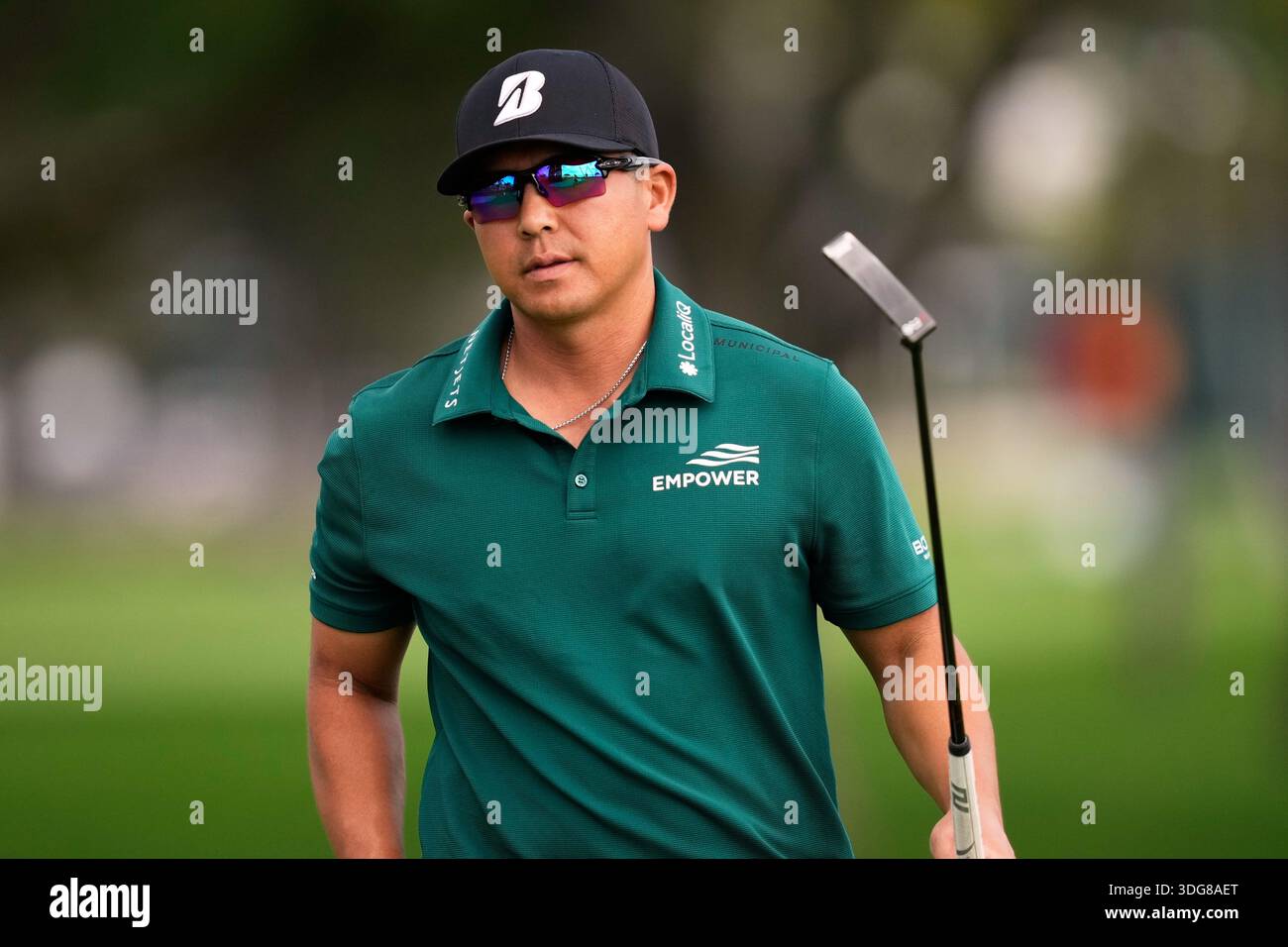 Kurt Kitayama walks on the 16th hole during the first round of the Sony ...