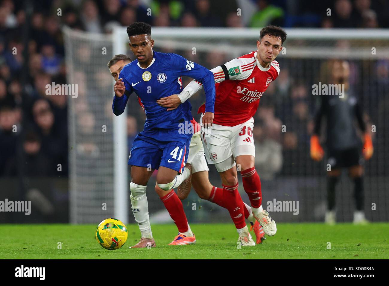 London, England, 14th January 2026. Estevao of Chelsea and Martin ...