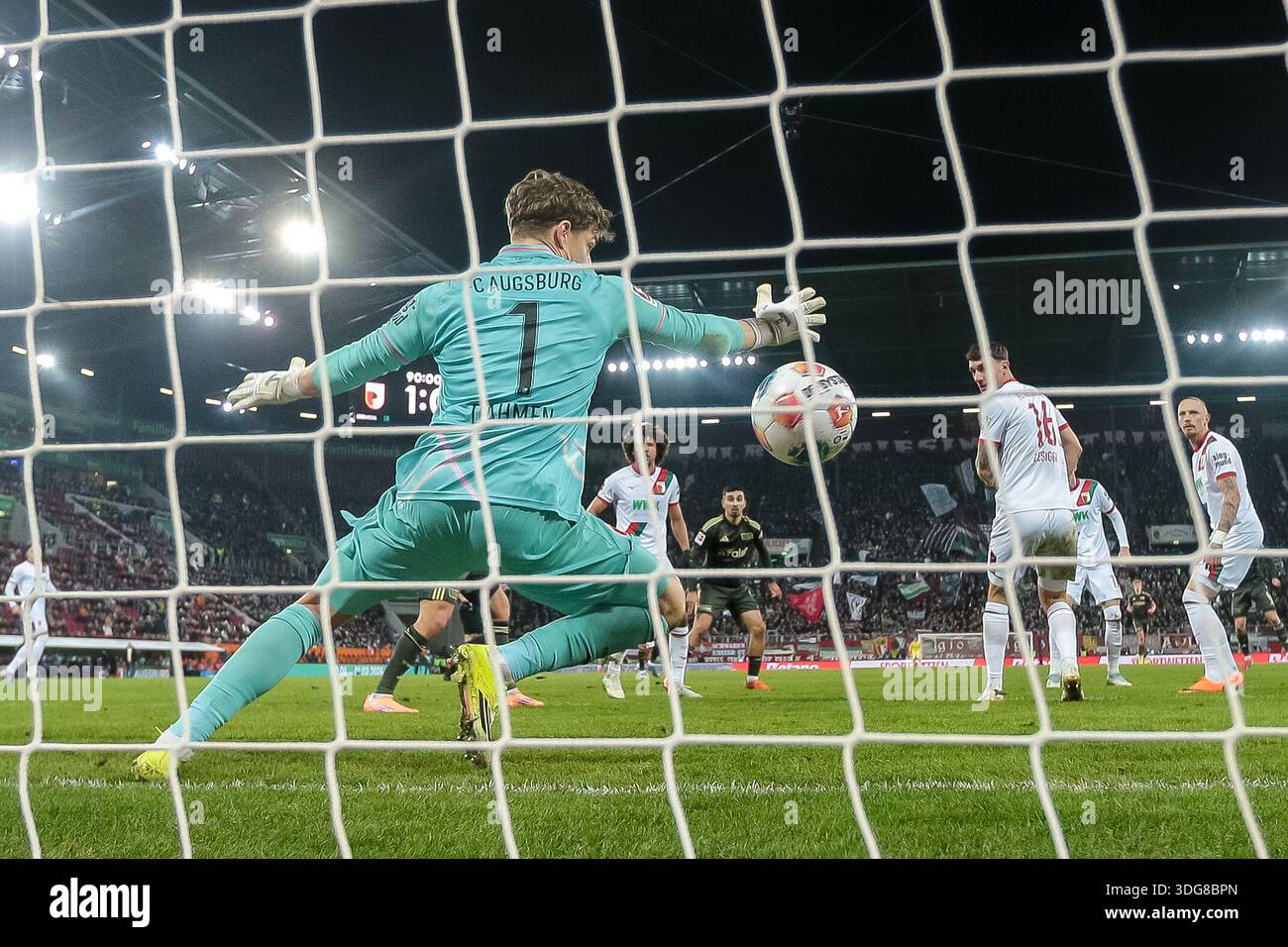 Marin Ljubičić makes a goal for 1:1 during the Bundesliga soccer match ...