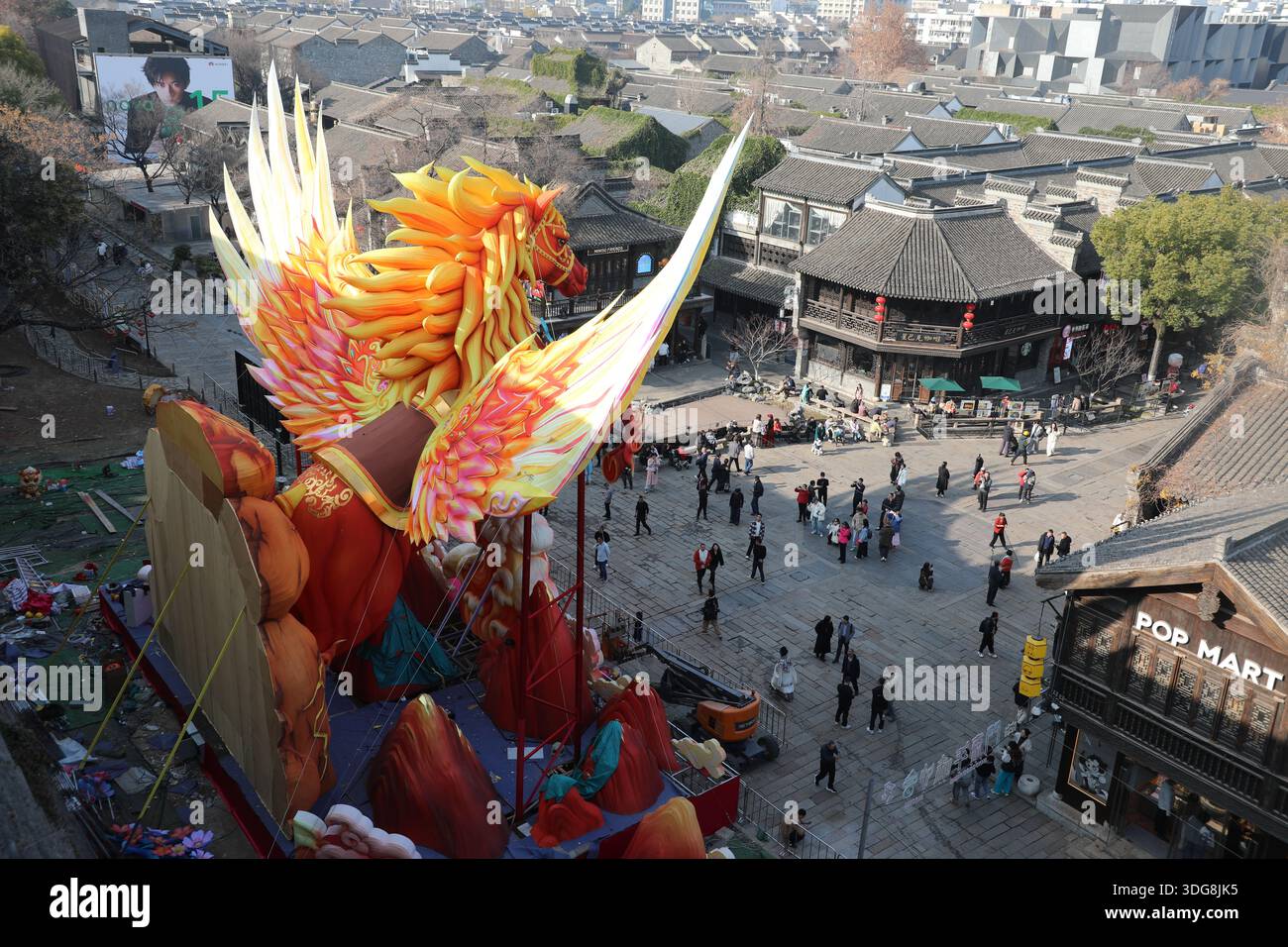 NANJING, CHINA - JANUARY 15, 2026 - The giant zodiac horse lantern ...