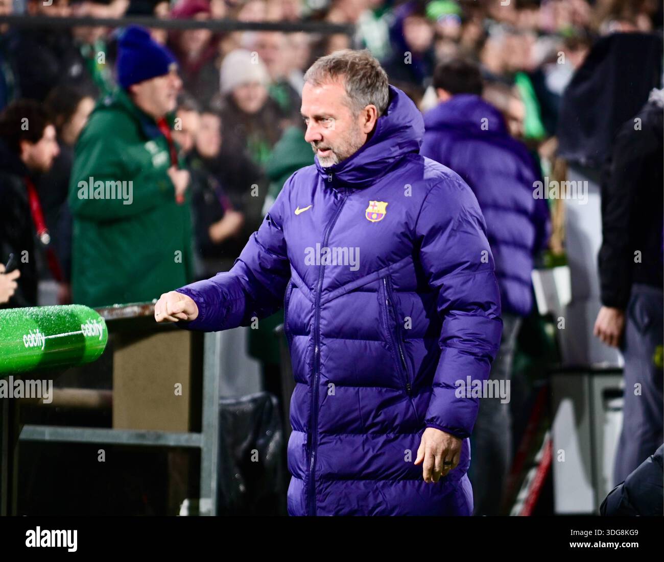 Spanish King Cup soccer match Racing Santander vs FC Barcelona at El ...