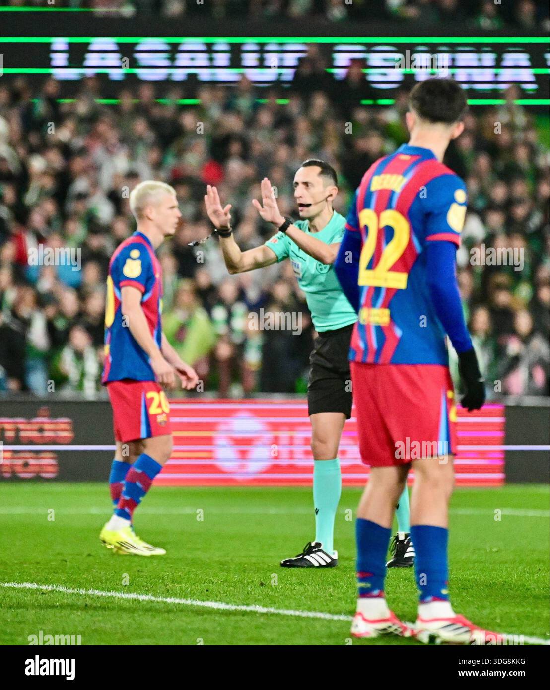 Spanish King Cup soccer match Racing Santander vs FC Barcelona at El ...