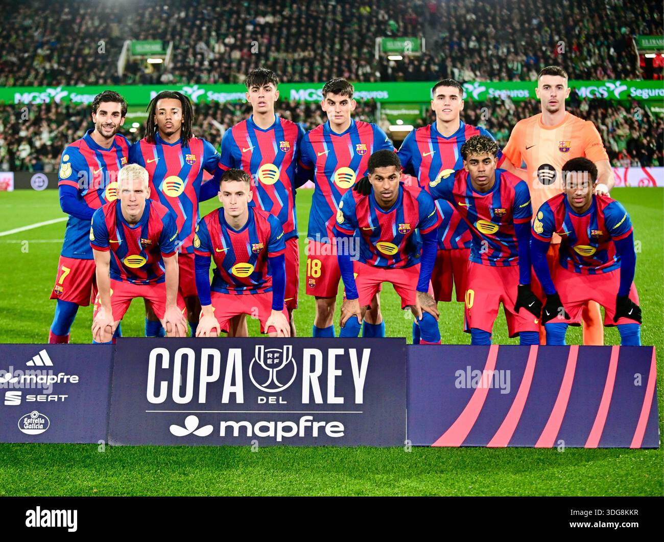 Spanish King Cup soccer match Racing Santander vs FC Barcelona at El ...