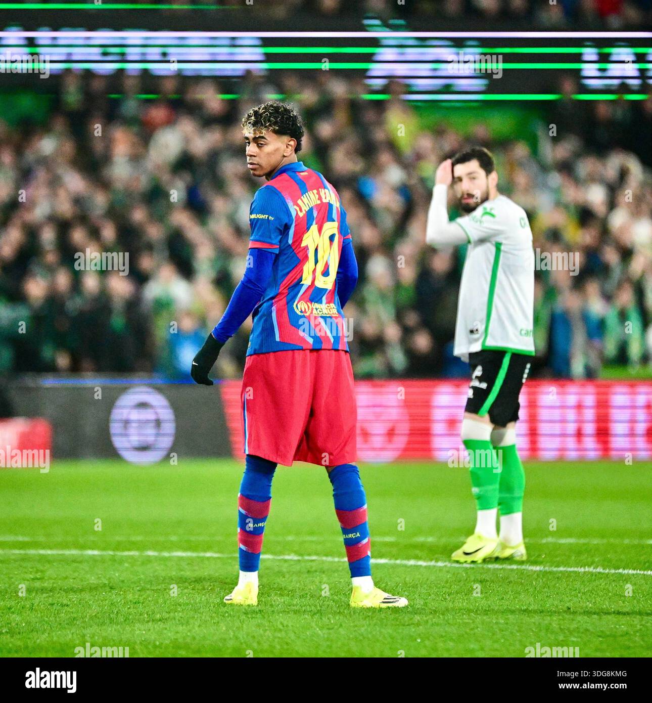 Spanish King Cup soccer match Racing Santander vs FC Barcelona at El ...