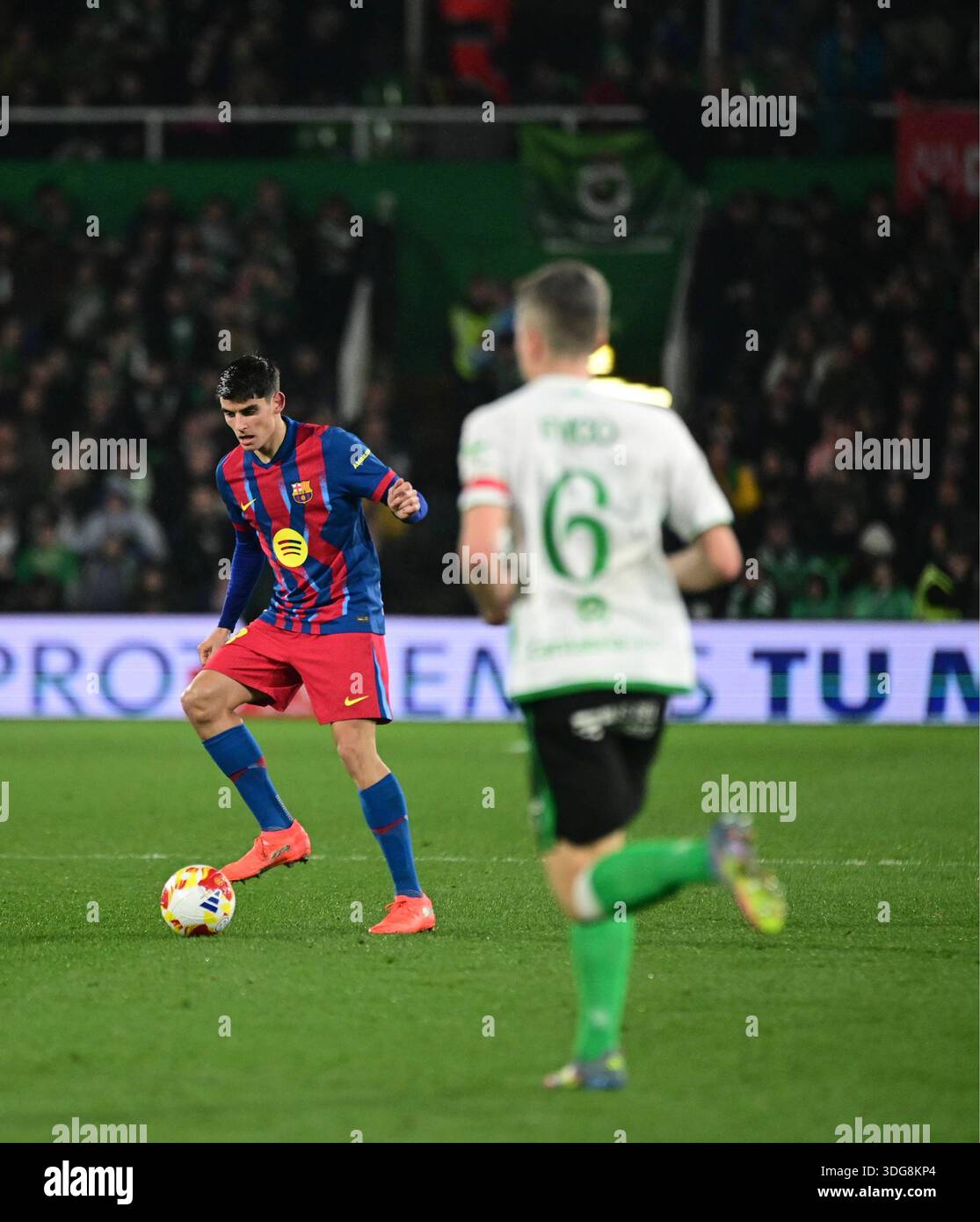 Spanish King Cup soccer match Racing Santander vs FC Barcelona at El ...