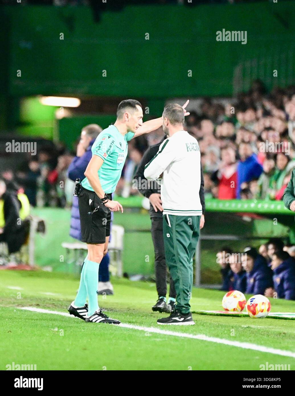 Spanish King Cup soccer match Racing Santander vs FC Barcelona at El ...