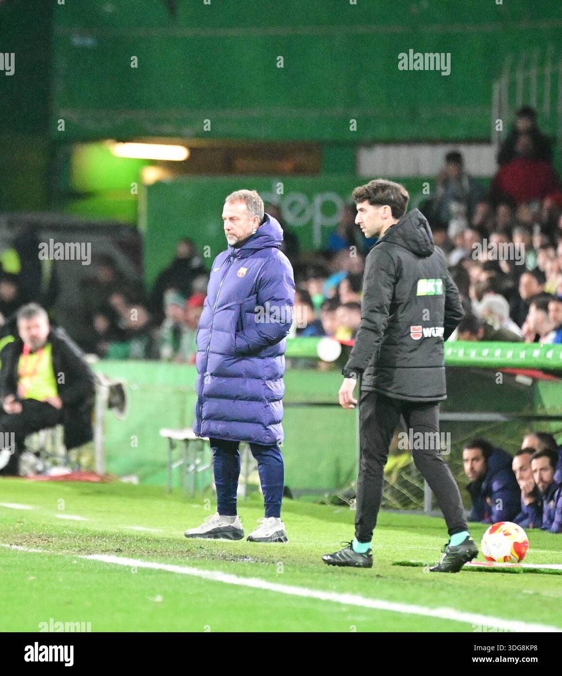 Spanish King Cup soccer match Racing Santander vs FC Barcelona at El ...