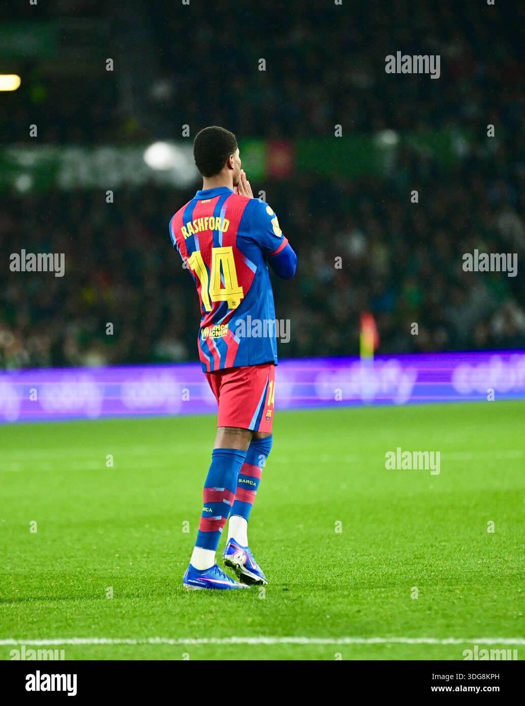 Spanish King Cup soccer match Racing Santander vs FC Barcelona at El ...