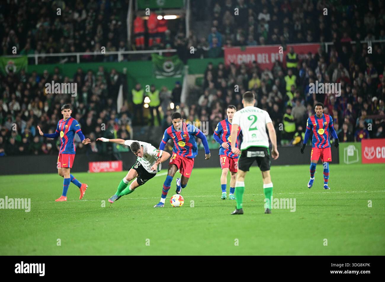 Spanish King Cup soccer match Racing Santander vs FC Barcelona at El ...